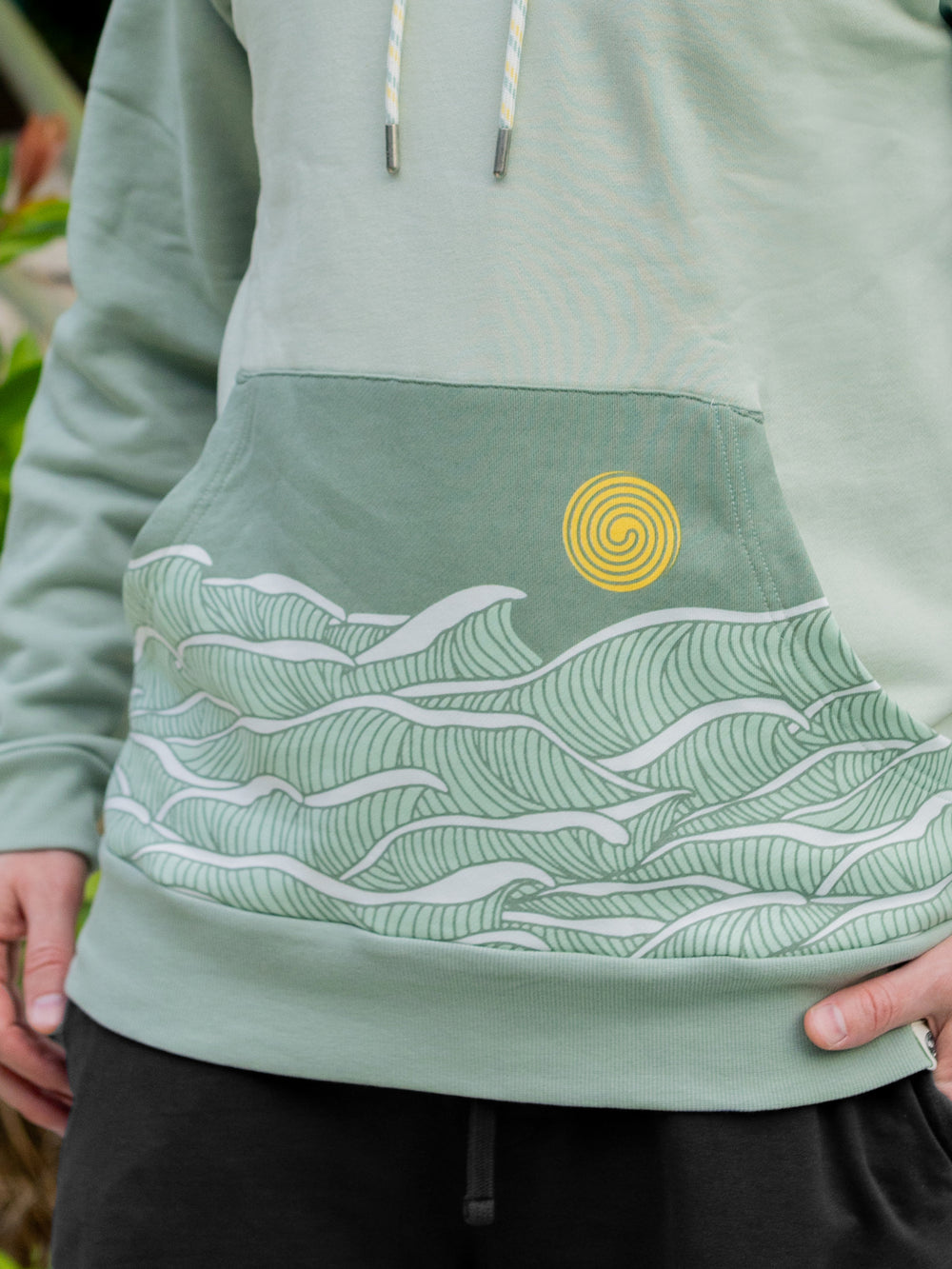 Beach Break Hoodie - Organic Cotton Fleeced Sweatshirt | Happy Earth