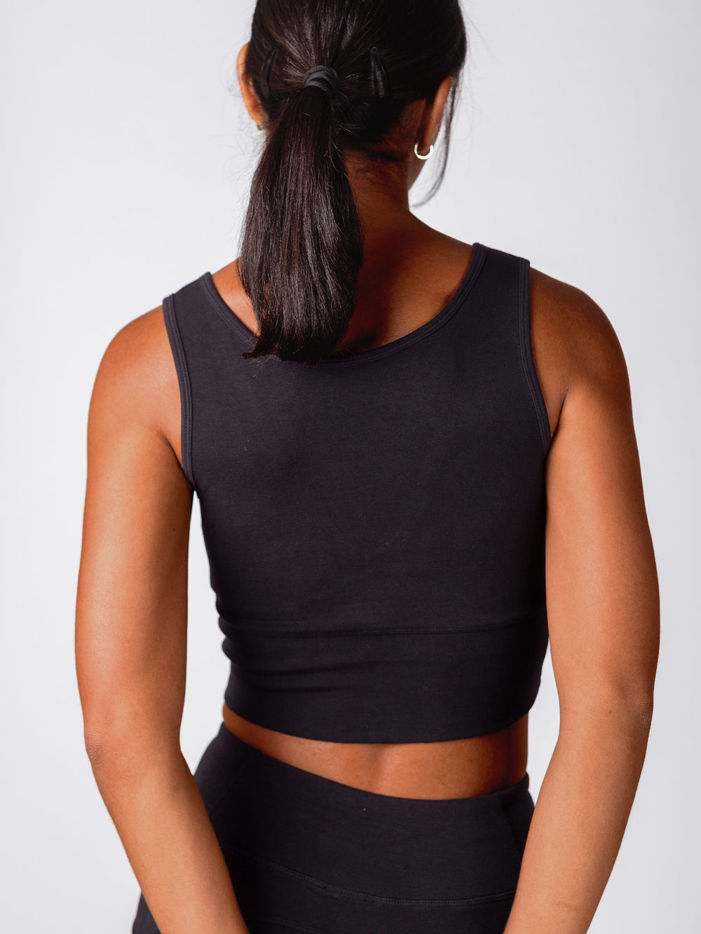 PlantTec Plant-Based Organic Cotton Performance Tank - Ribbed / Black