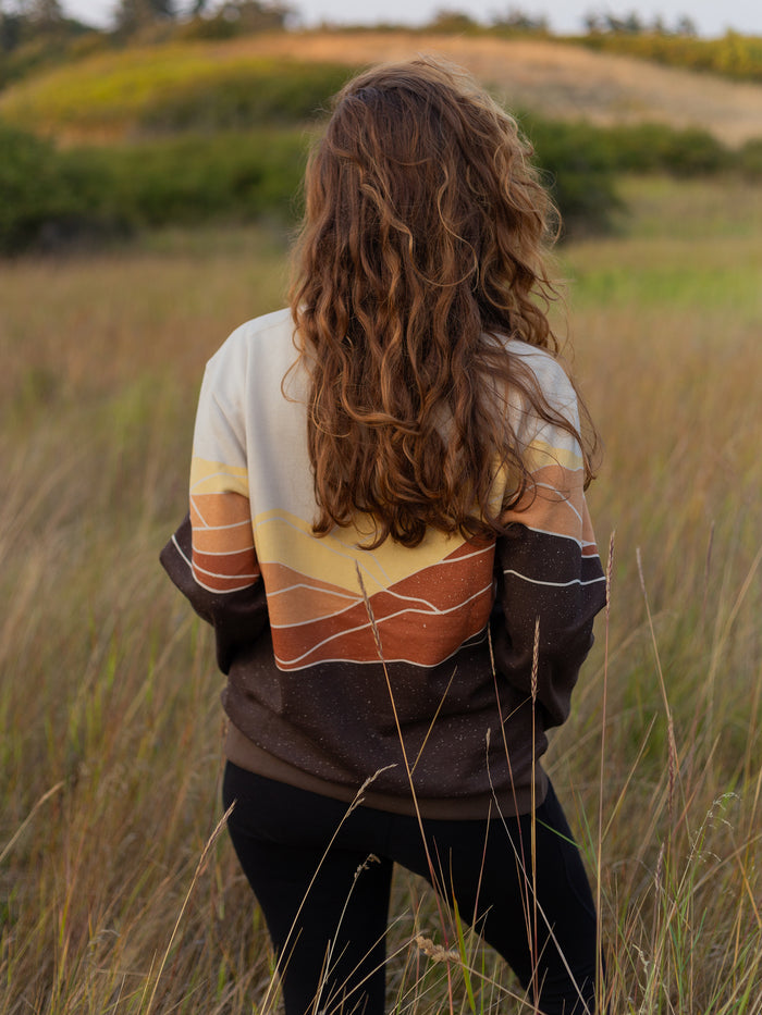 Retro Range Pullover - Organic Cotton Fleece Sweatshirt | Happy Earth