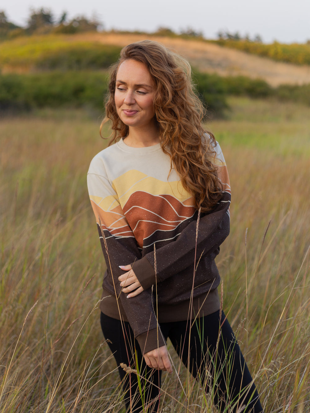Retro Range Pullover - Organic Cotton Fleece Sweatshirt | Happy Earth