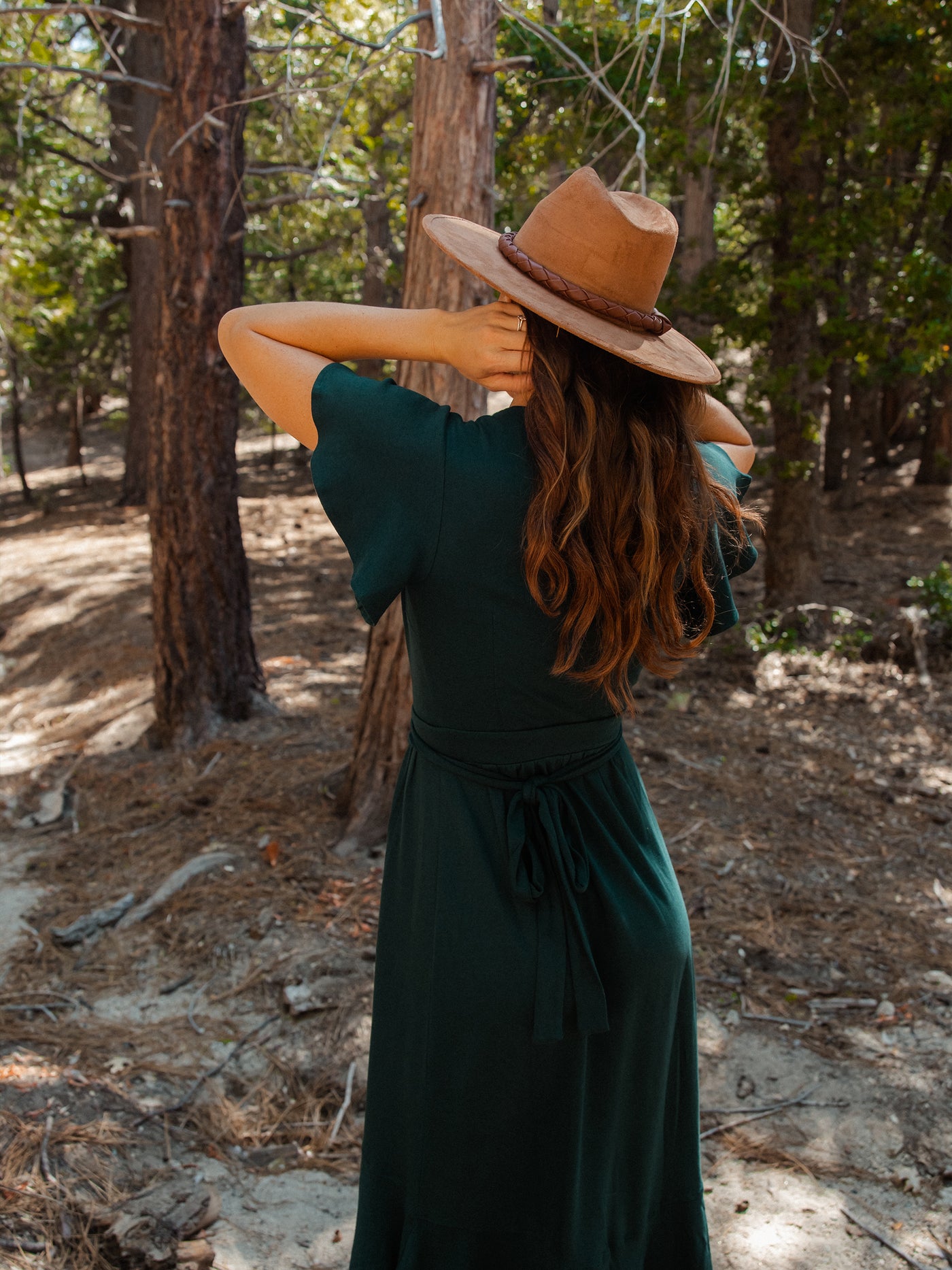 Women's Organic Cotton Ruffle Wrap Dress | Happy Earth