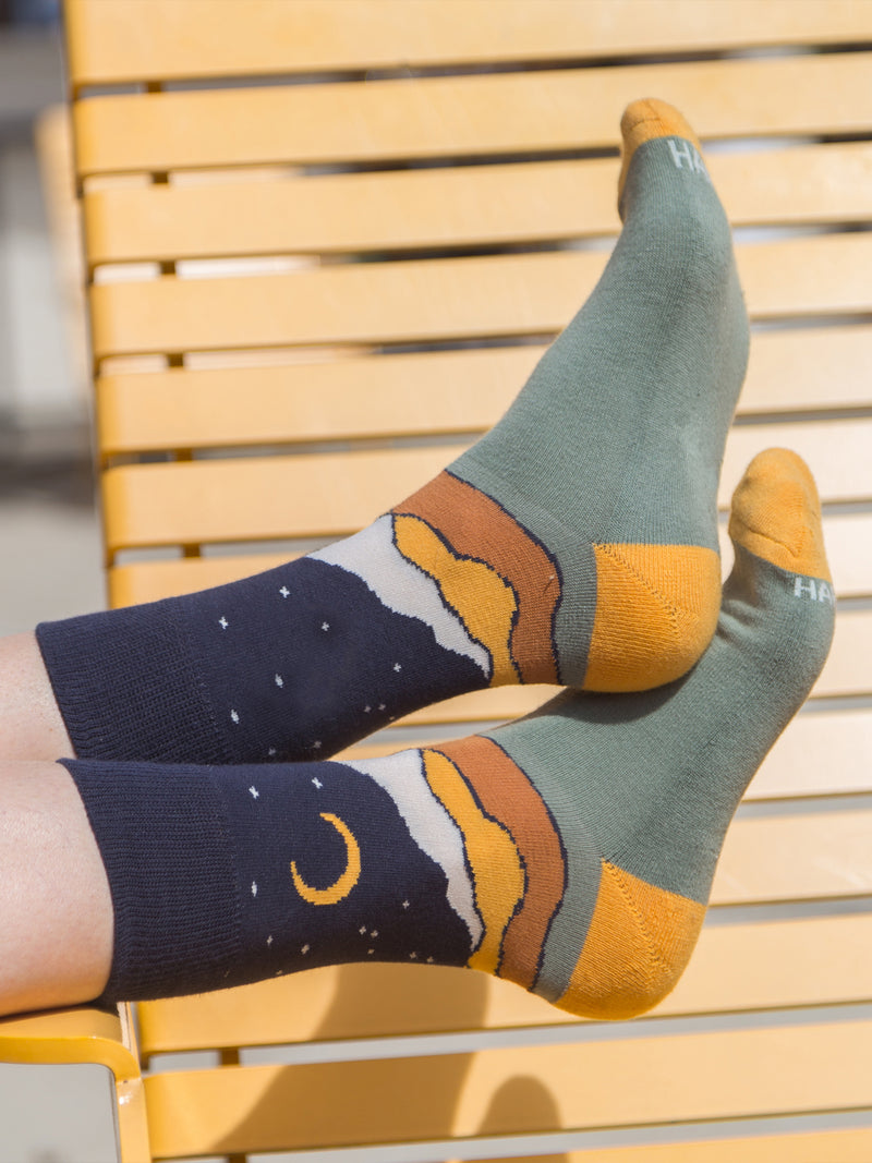 Starry Night Organic Cotton Crew Socks