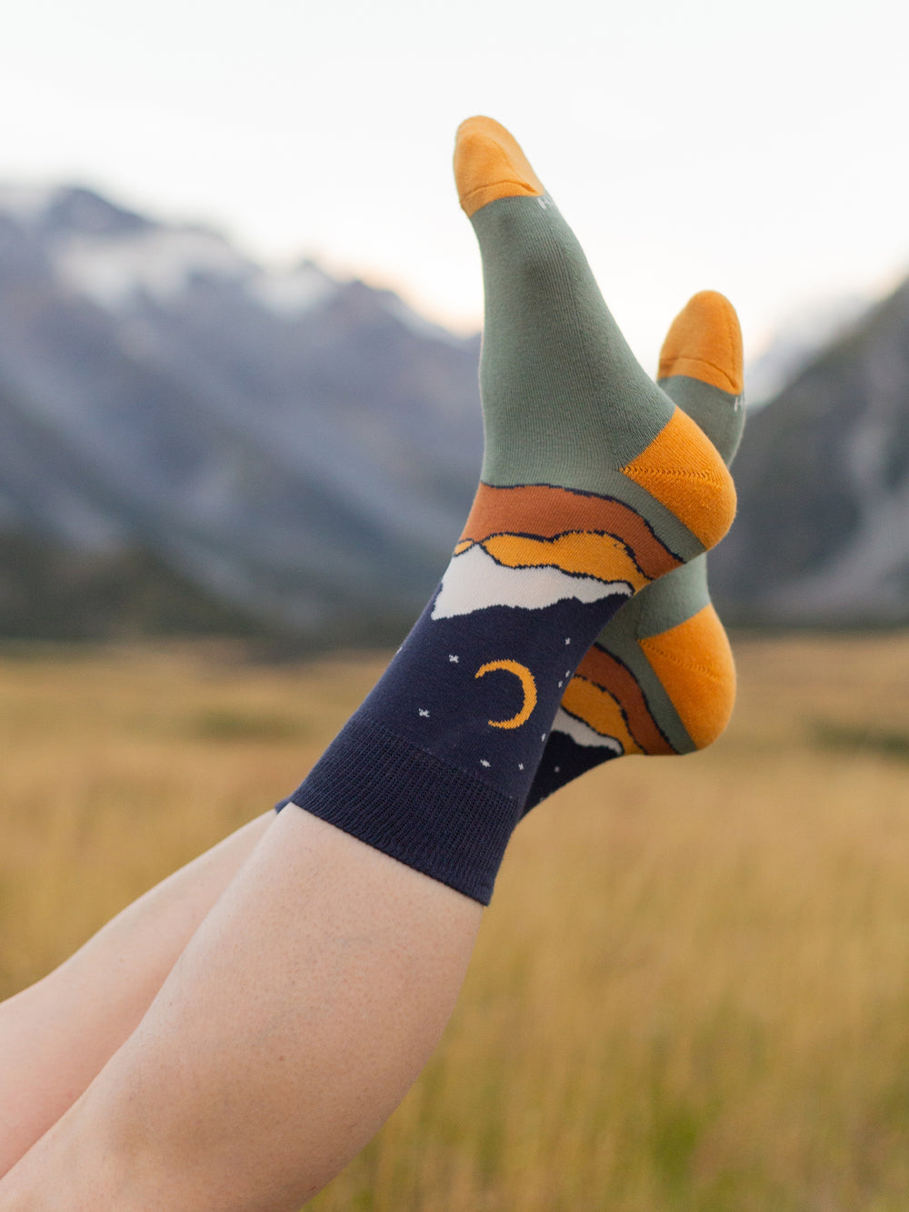 Starry Night Organic Cotton Crew Socks